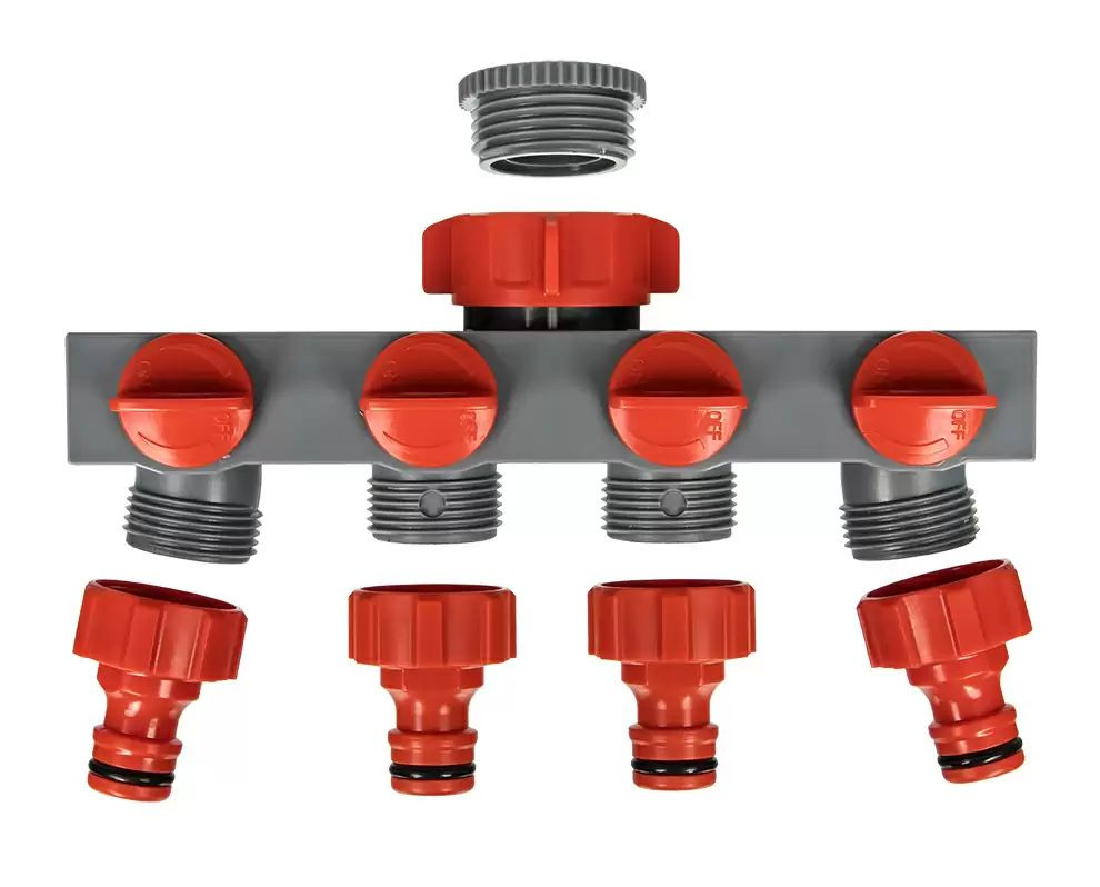 Разветвитель 4-х канальный 1/2"-3/4" - купить с доставкой по выгодным ...