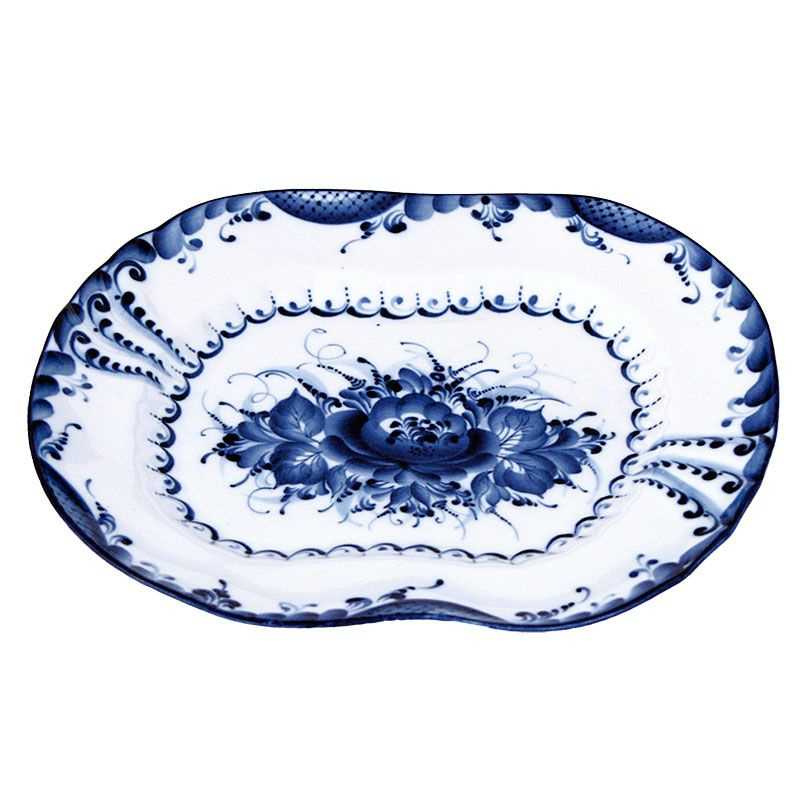 Тарелка Объединение Гжель, Фарфор, диаметр 24 см - купить по низким ...