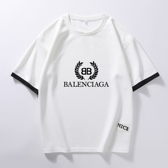 Футболка Balenciaga, размер 60, цвет белый, 100% Полиэфирное волокно ...