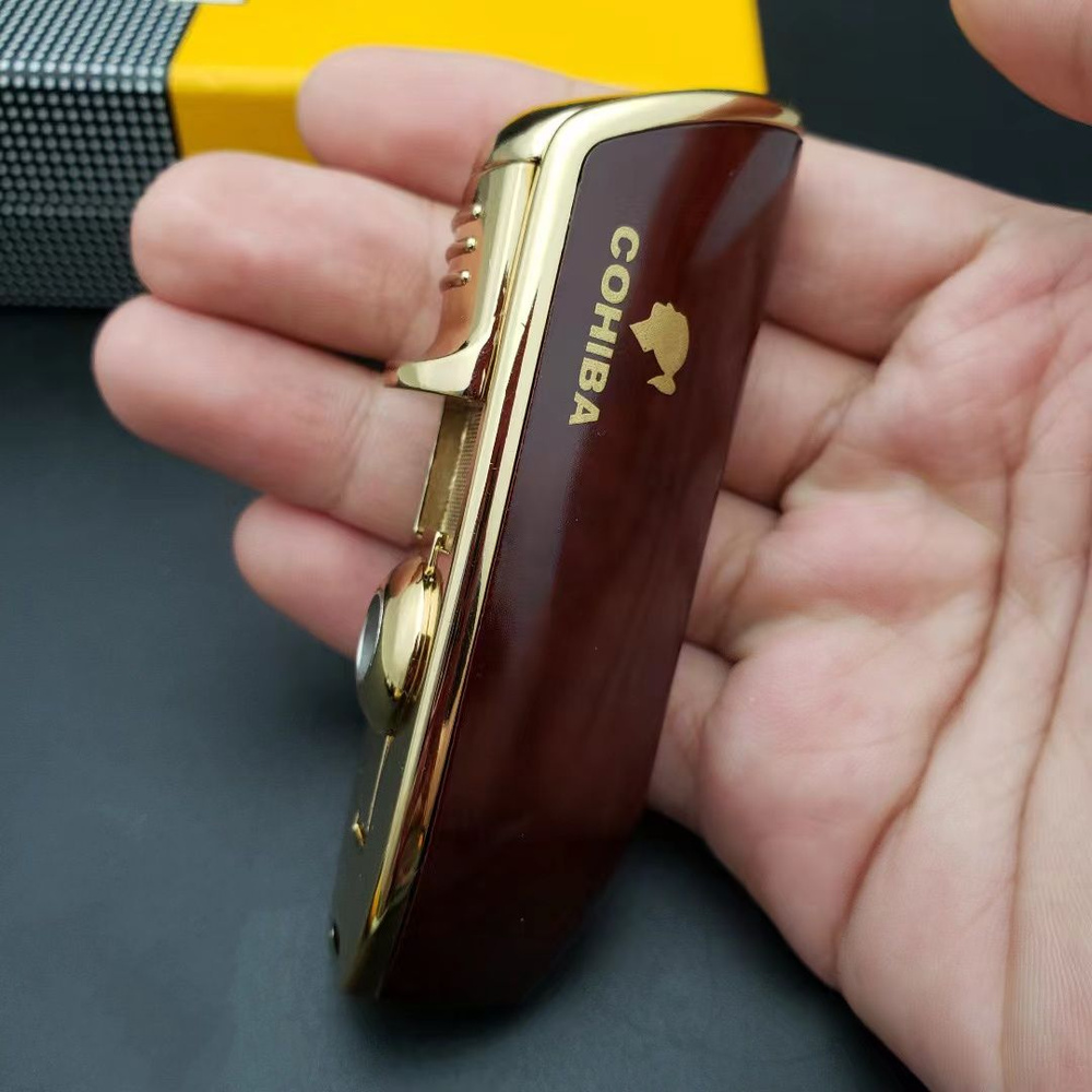Газовая зажигалка Cohiba Три пламени С дрелью для сигар Металлический корпус - купить с ...