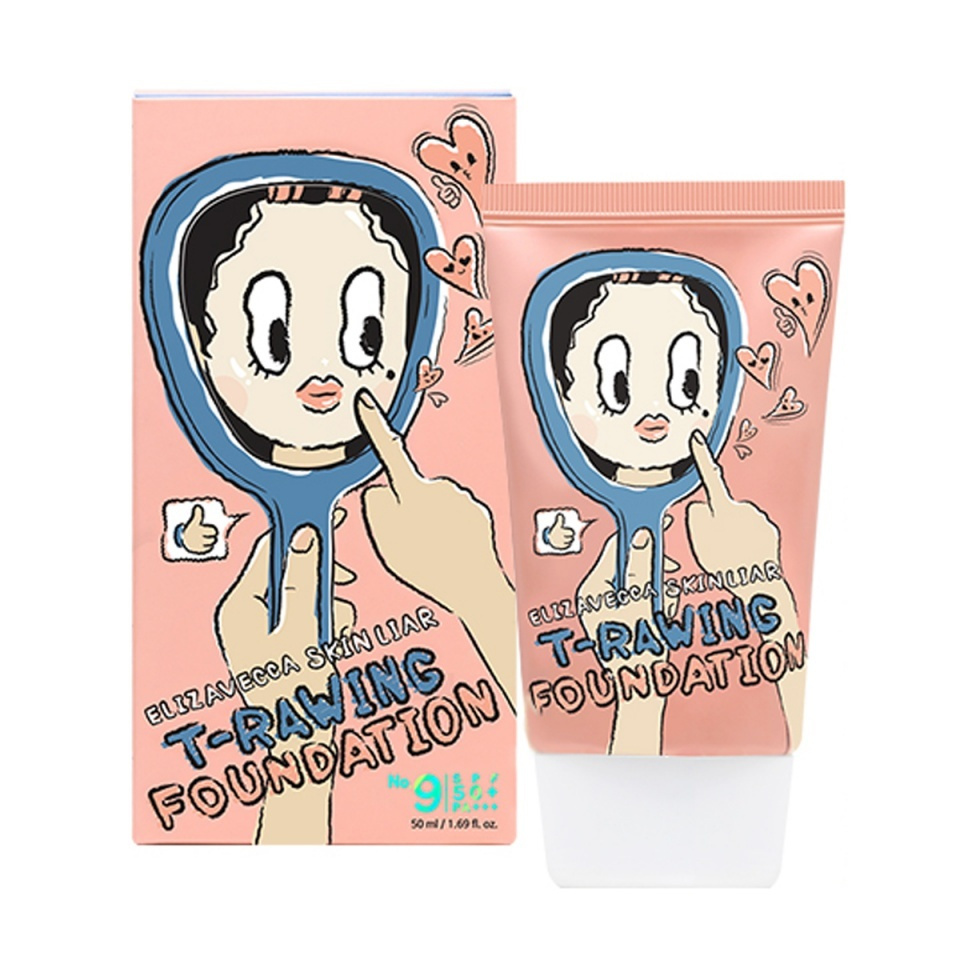 Elizavecca Skin Liar T-Rawing Foundation №9 SPF50+PA+++ Тональный крем ...