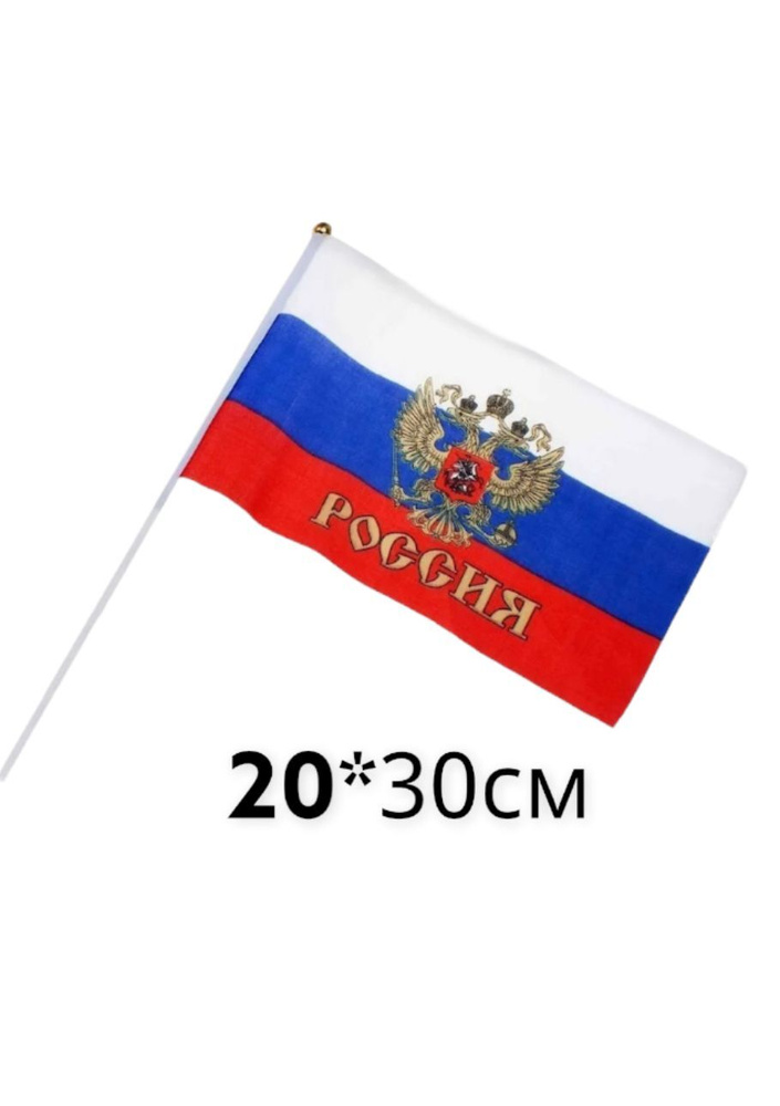 ФЛАГ РФ НА ПЛАСТИКОВОМ ДРЕВКЕ 20*30СМ 12 ШТУК - купить Флаг по выгодной ...