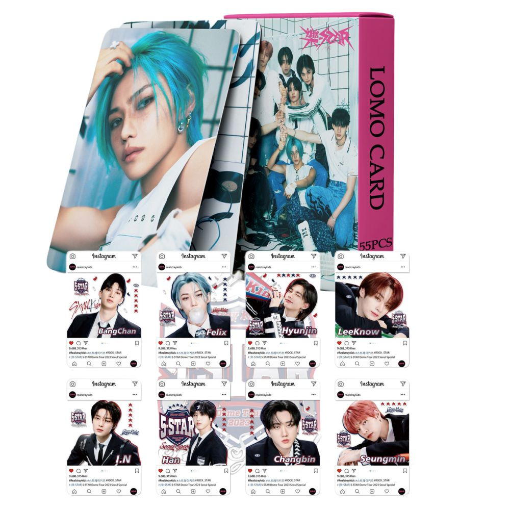 KPOP STRAY KIDS ROCK STAR Новая карта Blum Lomo INS Фотокарта - купить с доставкой по выгодным ...