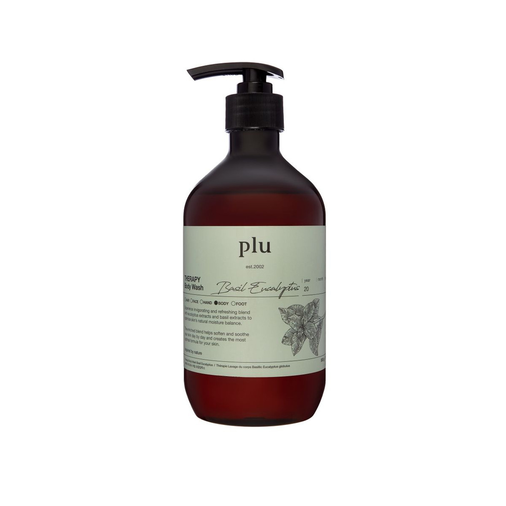 PLU Therapy Body Wash Basil Eucalyptus Гель для душа с базиликом и ...