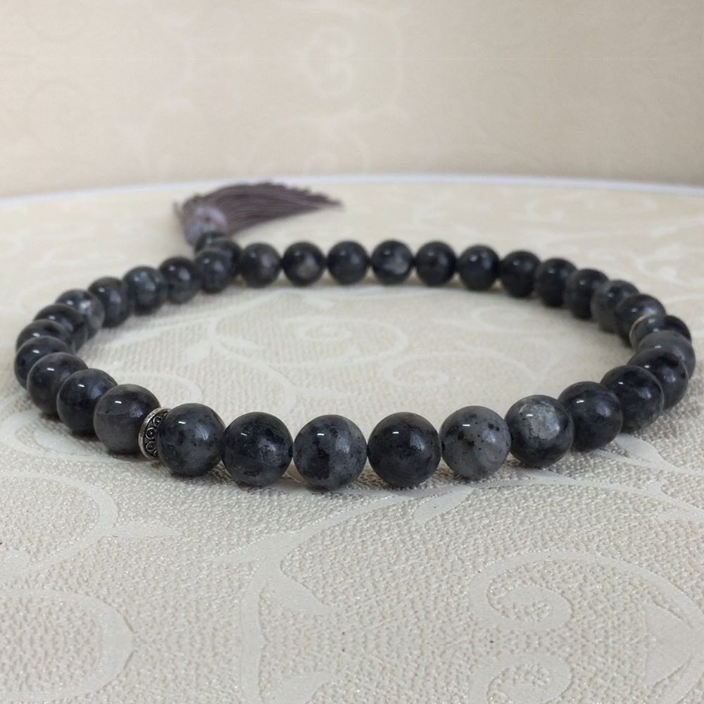 Четки из натурального камня Лабрадор. Четки 33 бусины 10мм ручной ...