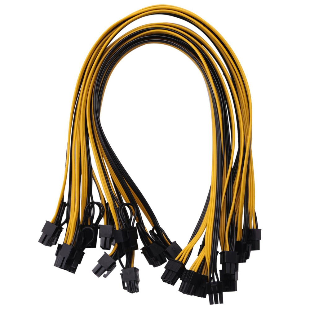 10 шт. 6-контактный разъем PCI-E на 8-контактный (6 + 2) (папа) кабель ...
