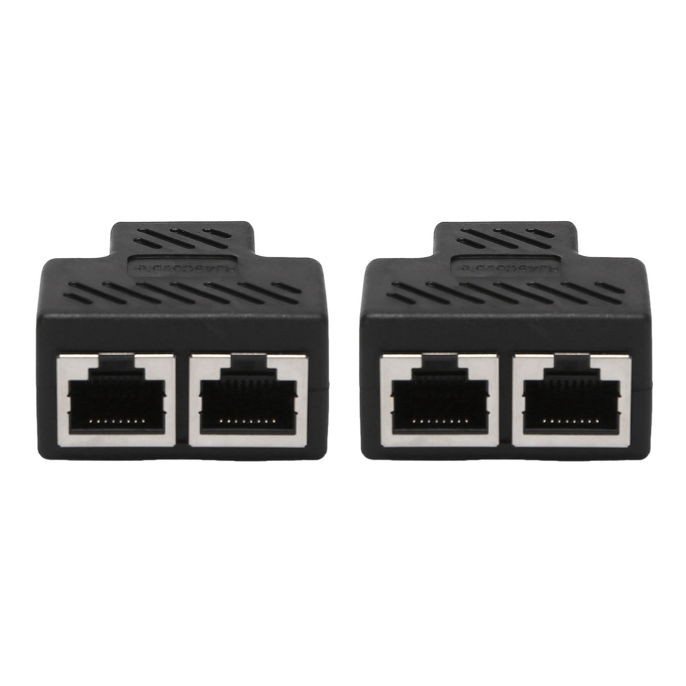 Стойкий 2 портовый разветвитель Rj45 адаптер локальной сети Ethernet