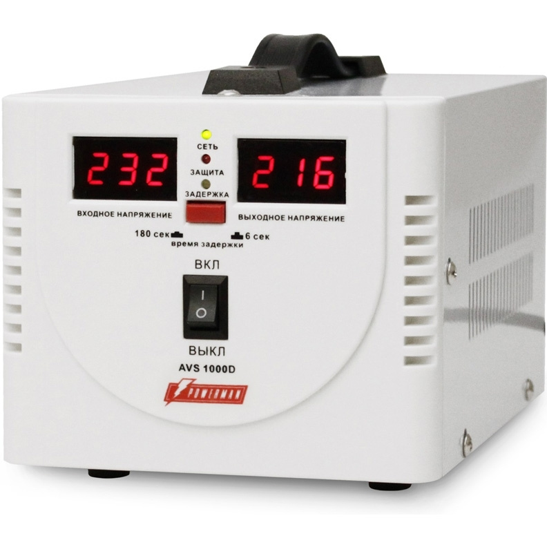 Стабилизатор напряжения Powerman AVS 1000 D (1192182) купить по низкой цене с доставкой в ...