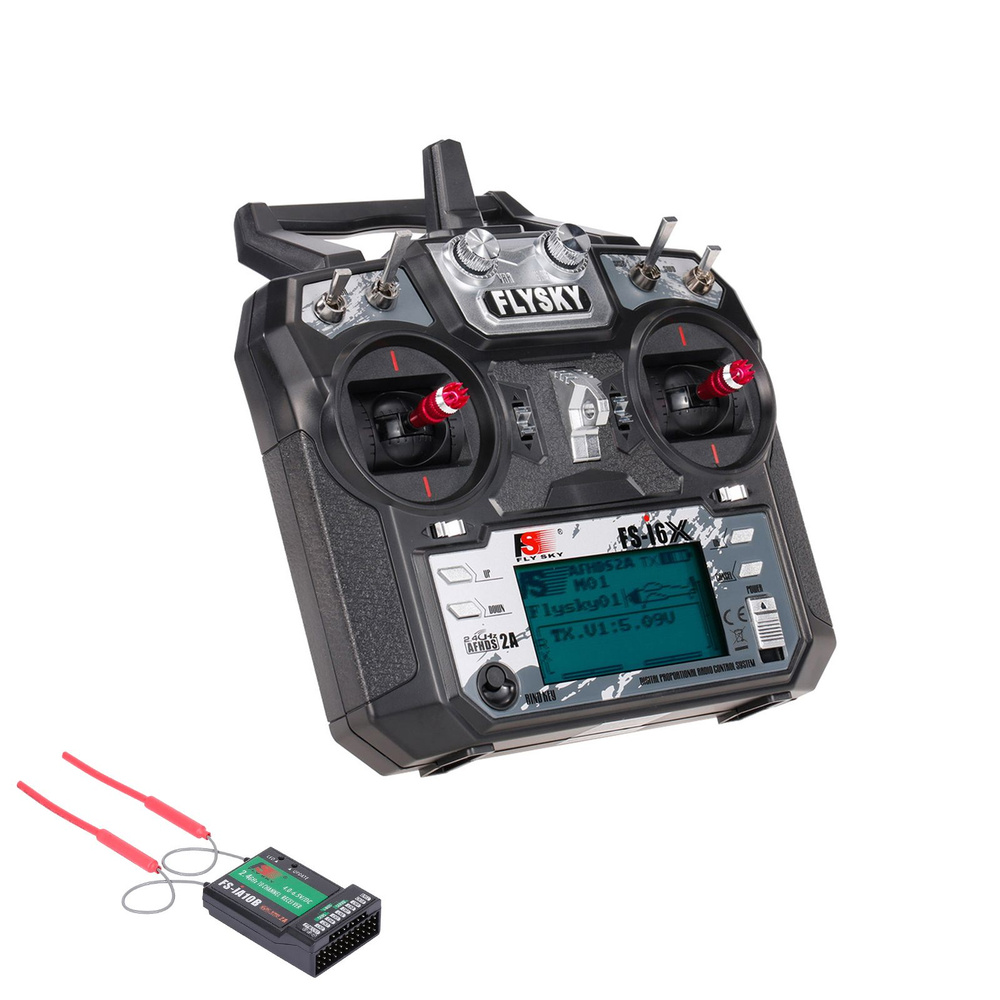Flysky FS-i6X 2,4 ГГц 10CH AFHDS 2A RC-передатчик с FS-iA10B приемником ...