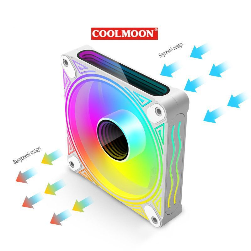 Вентилятор корпуса ПК COOLMOON DM1 5V 3PIN ARGB 12V 4PIN PWM 120 мм ...