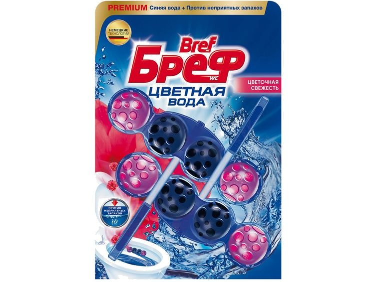 Блок для чистки унитаза Бреф Color Актив, цветочная свежесть - купить с ...