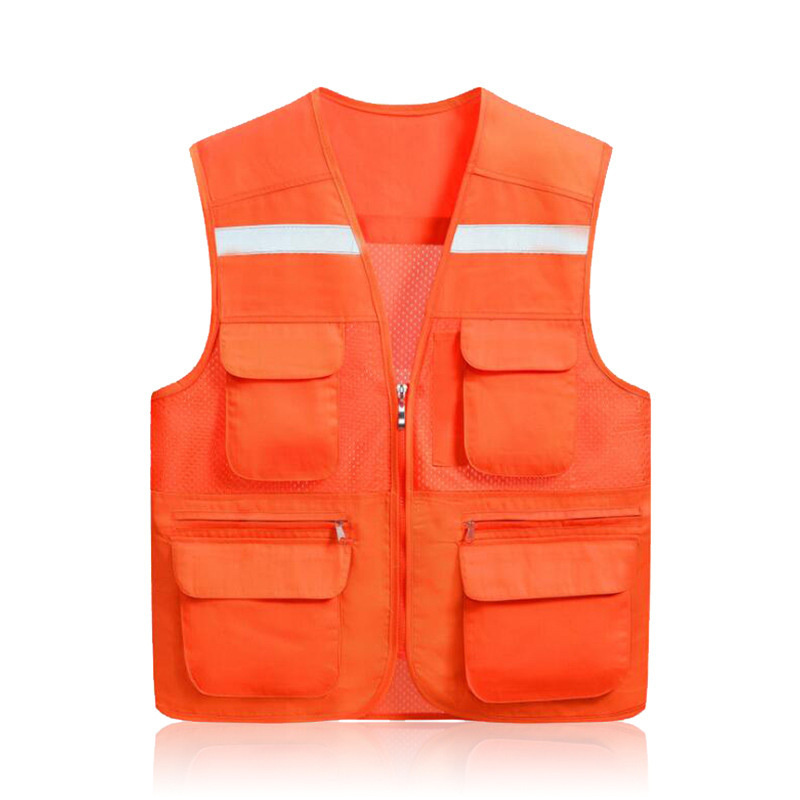 Жилет для рыбалки и охоты, размер 50, На любой сезон, цвет оранжевый ...