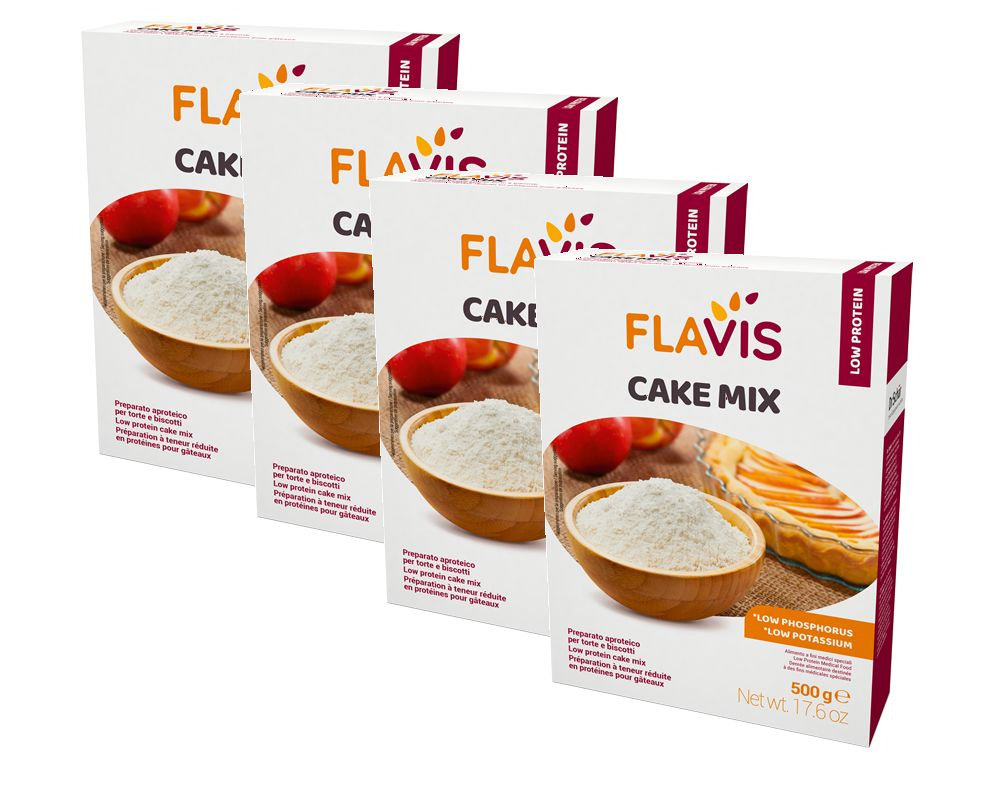 Смесь для выпечки Flavis Cake mix, низкобелковая, 4 шт по 500 г купить ...