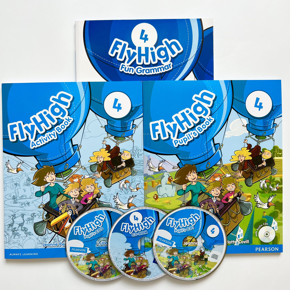 Fly High 4. Полный комплект: Pupils Book+Activity Book + fly high fun ...