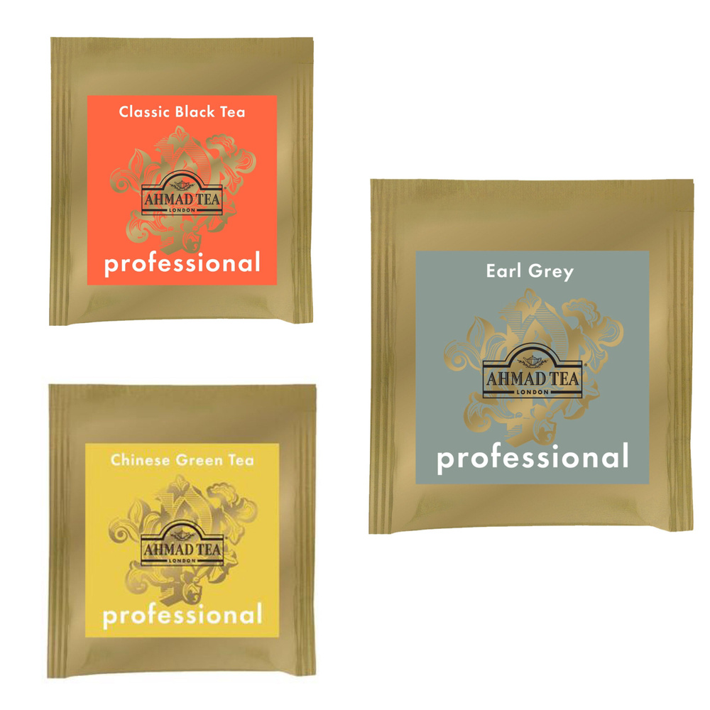 Чай в пакетиках Ahmad Tea Professional, черный, зеленый, эрл грей ...