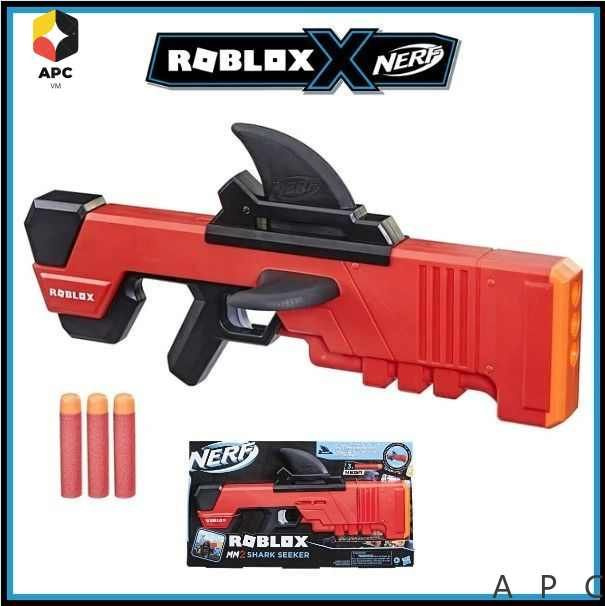 Бластер Nerf Roblox MM2 Shark Seeker Dart Blaster Shark Fin Action 3 ...