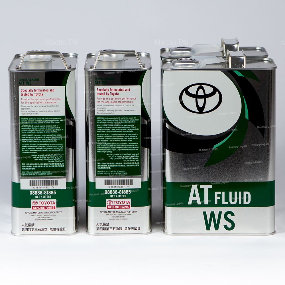 Масло трансмиссионное Toyota ATF WS (Тайланд), 4 л жидкость для коробки ...