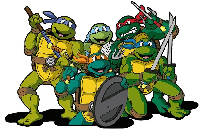 Картина по номерам мультфильм Черепашки ниндзя (Леонардо, Рафаэль ...