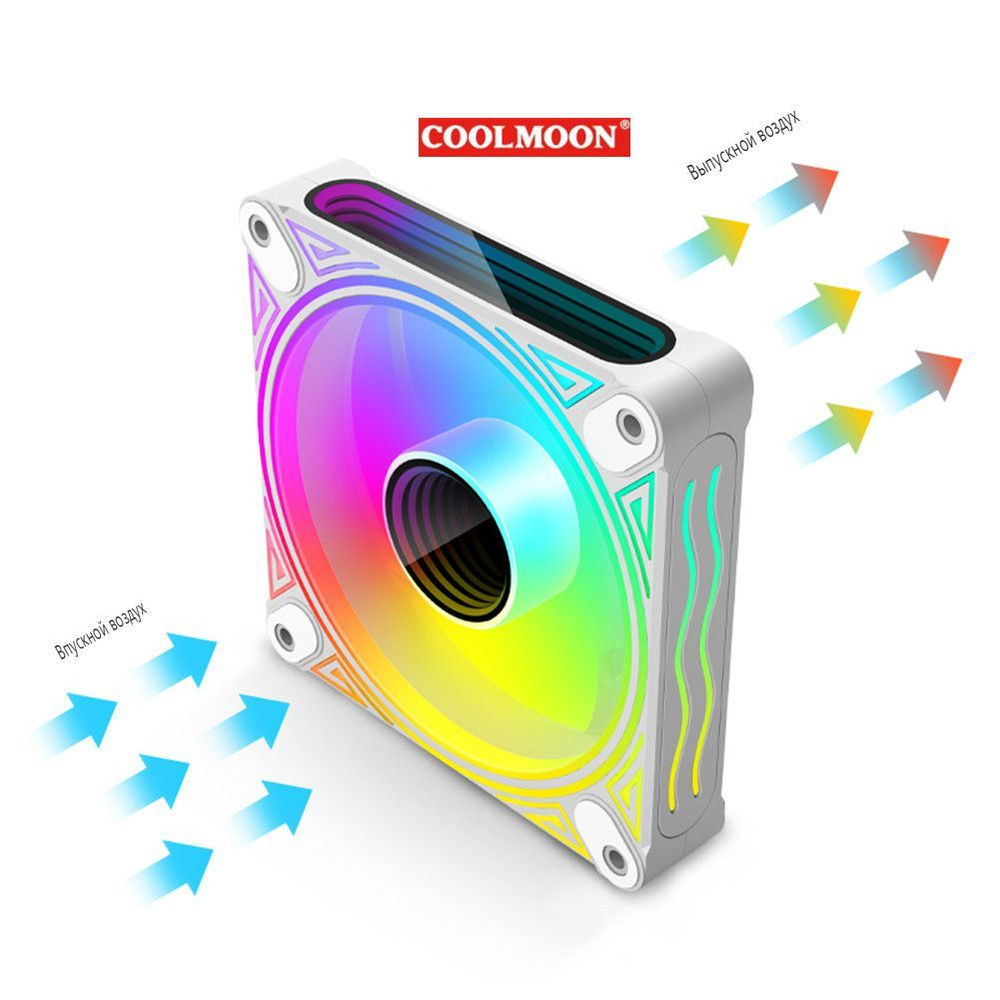Вентилятор корпуса ПК COOLMOON DM1 5V 3PIN ARGB 12V 4PIN PWM 120 мм ...
