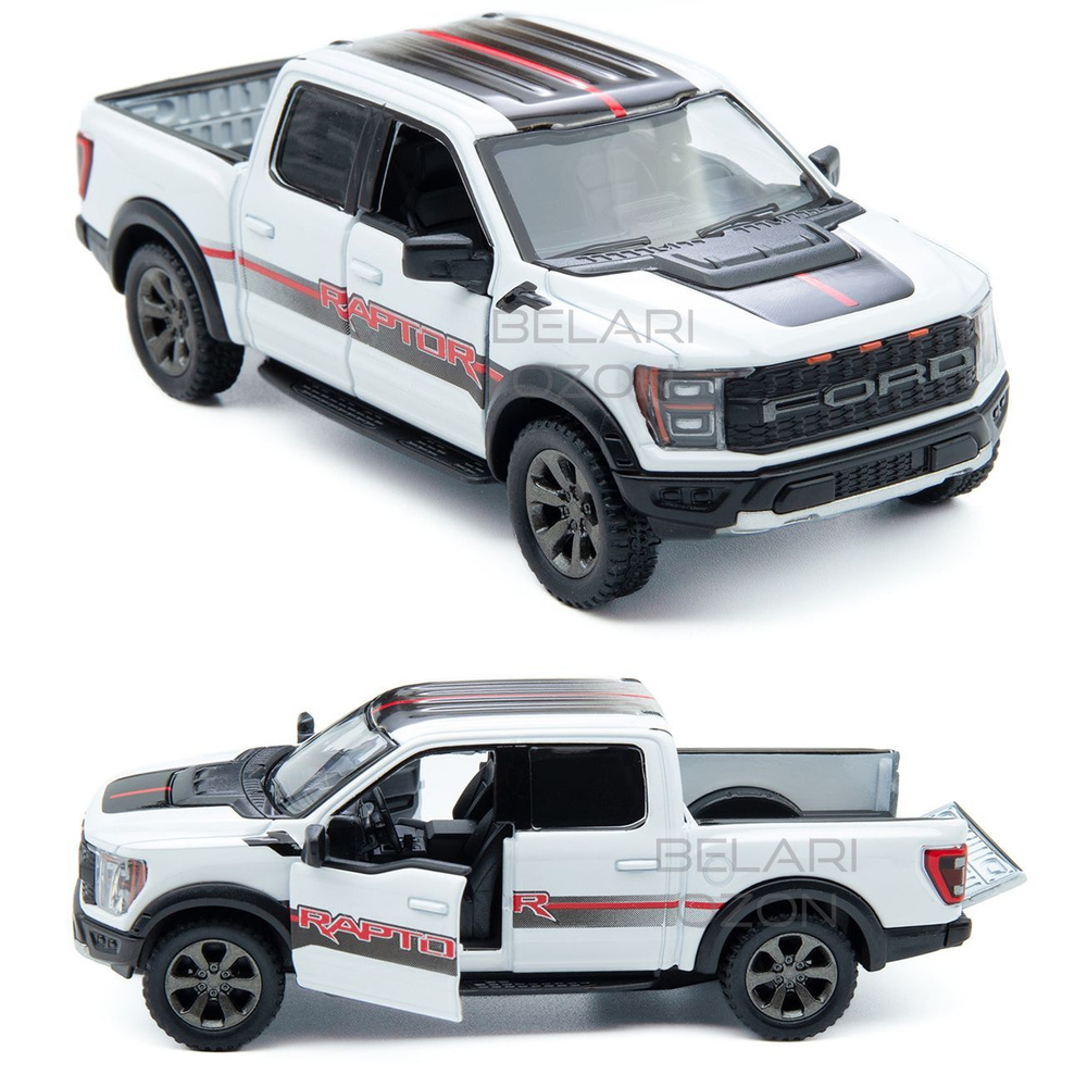 Машинка металлическая Kinsmart 1:46 2022 Ford F-150 Raptor Livery ...