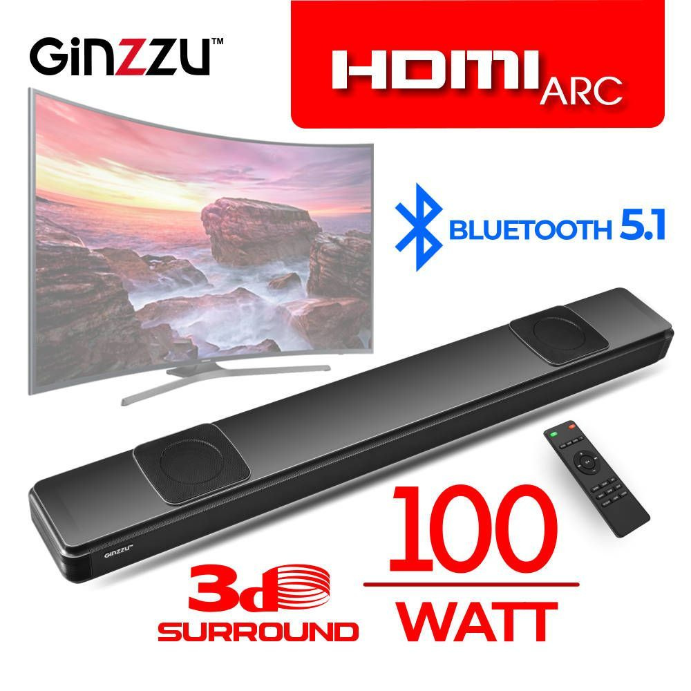 Саундбар объёмный звук 3D с встроенным сабвуфером Домашний кинотеатр Акустика для телевизора ...