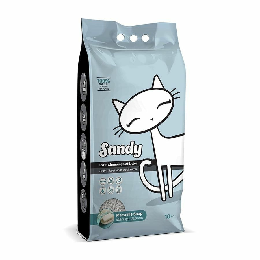 Sandy Marseille Soap наполнитель для кошек, комкующийся, с ароматом ...