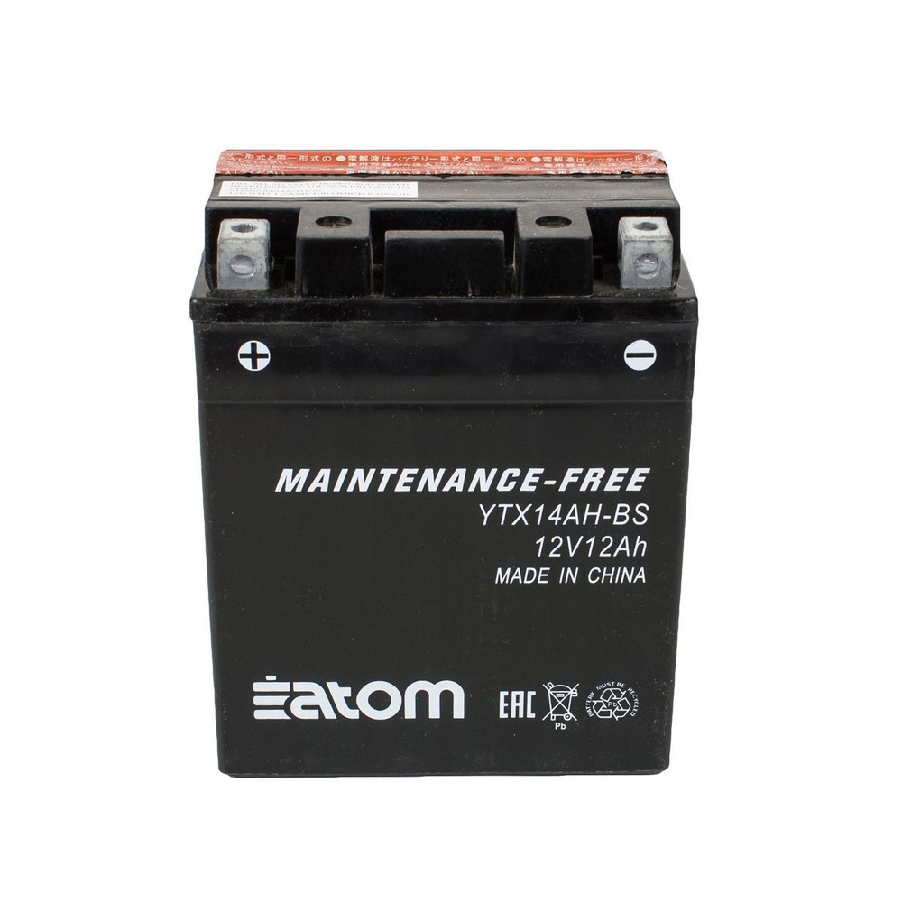 Аккумулятор для мототехники ATOM Мотоаккумулятор YTX14AH-BS MF купить ...