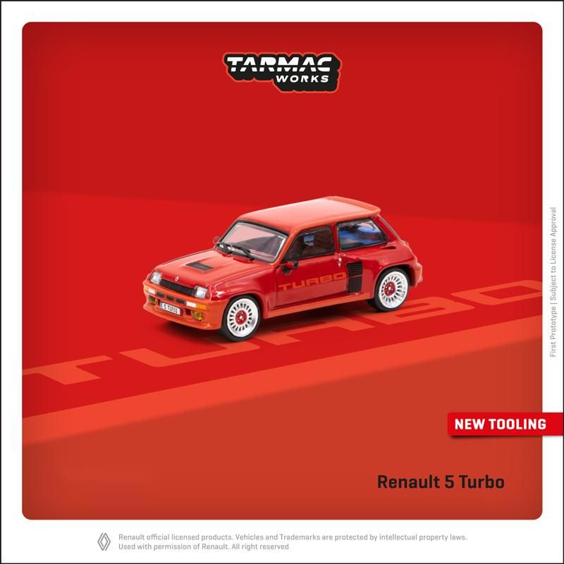 Машинка Tarmac Works TW 1/64 Renault 5 Turbo Red Die-cast Alloy Car ...