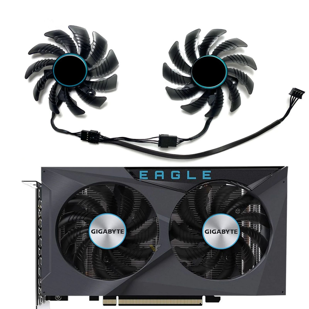 75MM T128010SU Кулеры (вентиляторы охлаждение) для видеокарты GIGABYTE ...