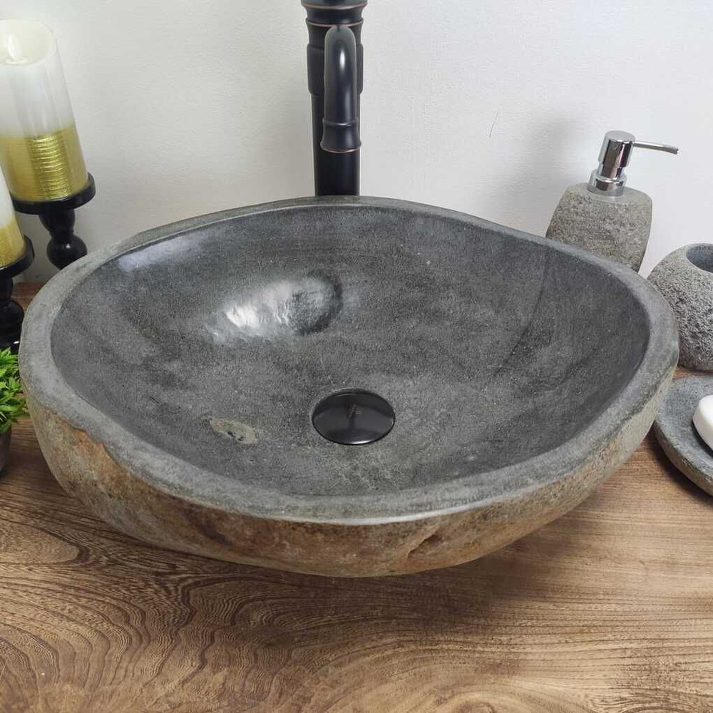 Раковина INDO-MARKET из речного камня RS0576 (47*39*15)x47 см купить по ...