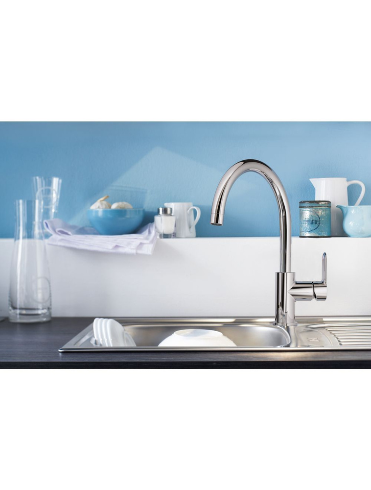 Смеситель GROHE для кухни BauEdge, хром (31367000) - купить по выгодным ...