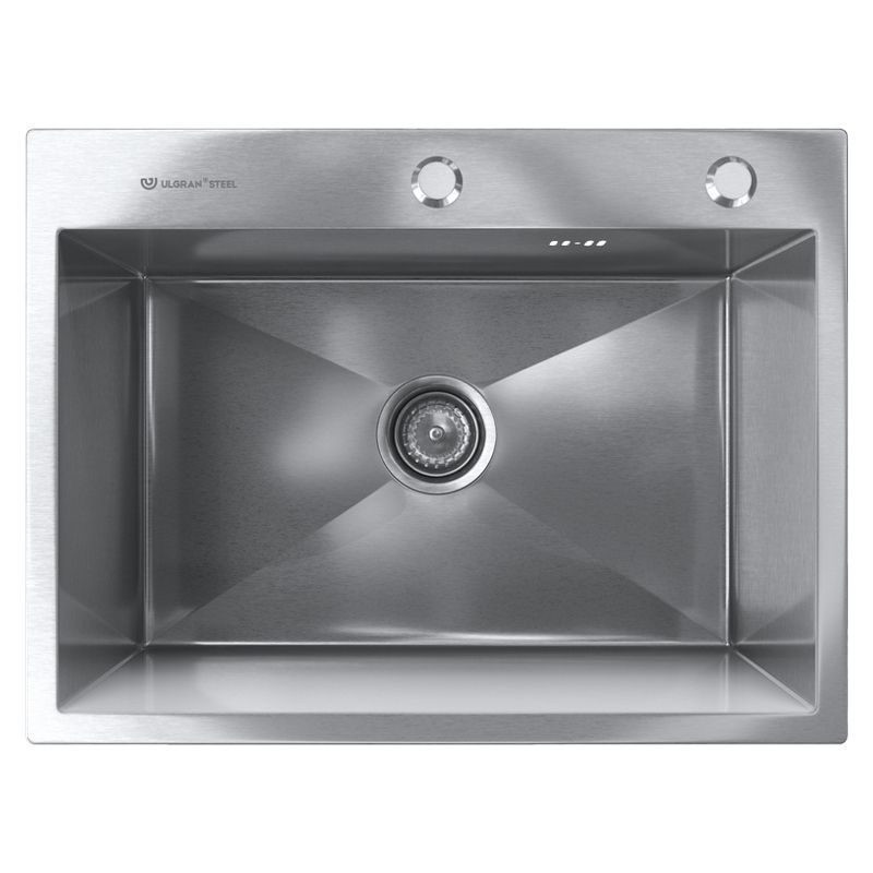 Кухонная мойка Ulgran Steel 600x450, брашированная сталь - купить с ...