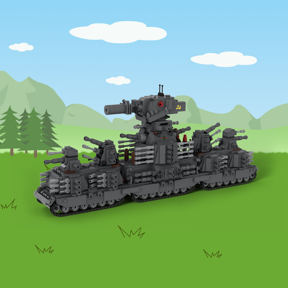 Советские военные танковые строительные блоки Super Heavy Tank Building,1980,KV99,серый -sz ...