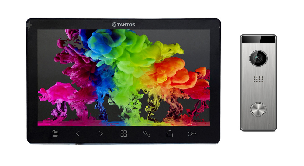 Видеодомофон Tantos Amelie HD Slim SE (белый) и Triniti HD (комплект ...