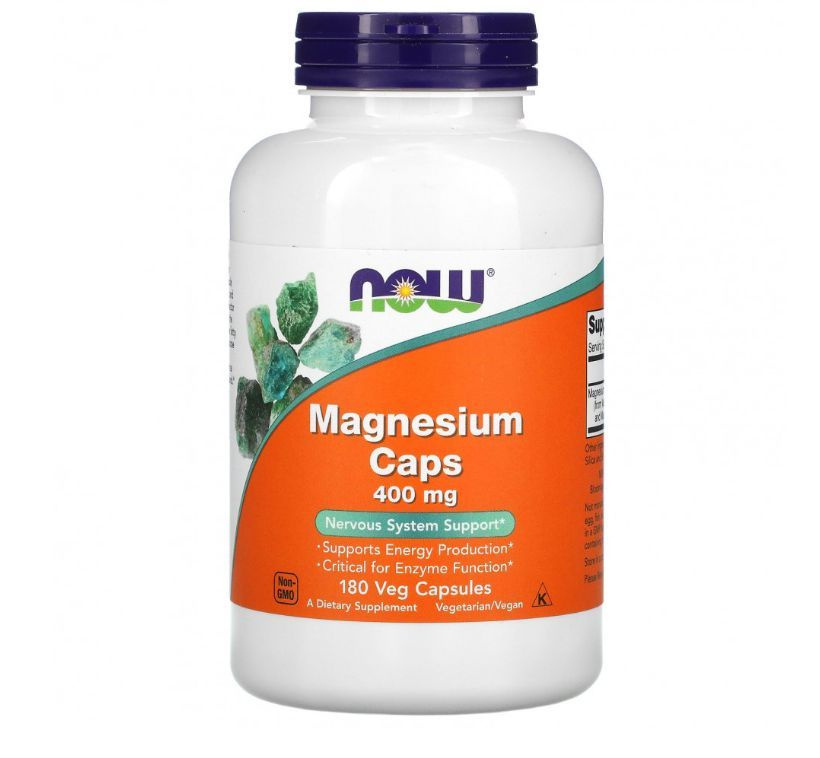NOW Foods, Magnesium Caps, Магний в капсулах, 400 мг, 180 капсул ...