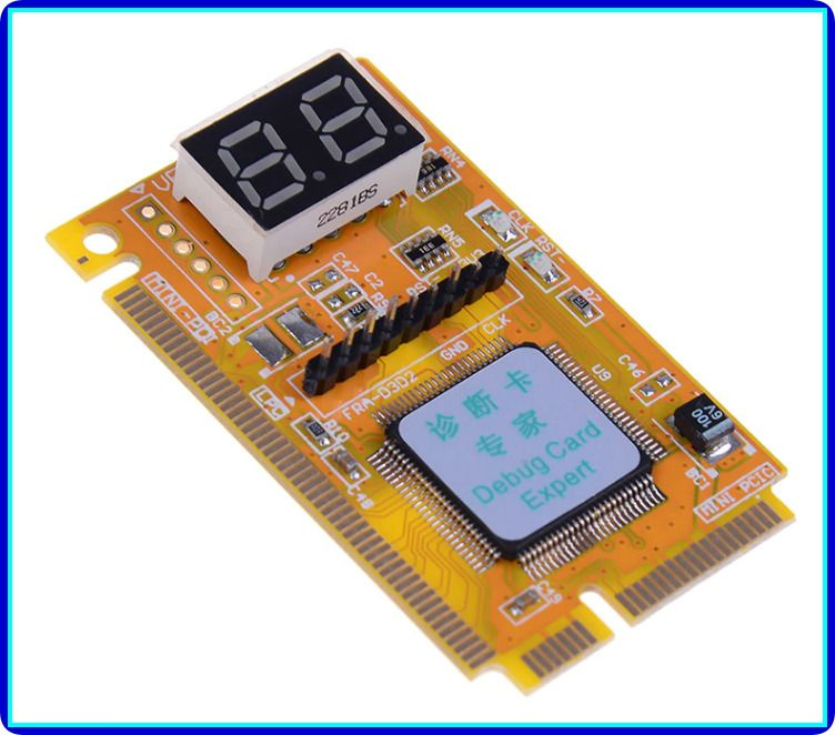 Диагностическая POST карта, Mini PCI/PCI-E,LPC - купить с доставкой по ...