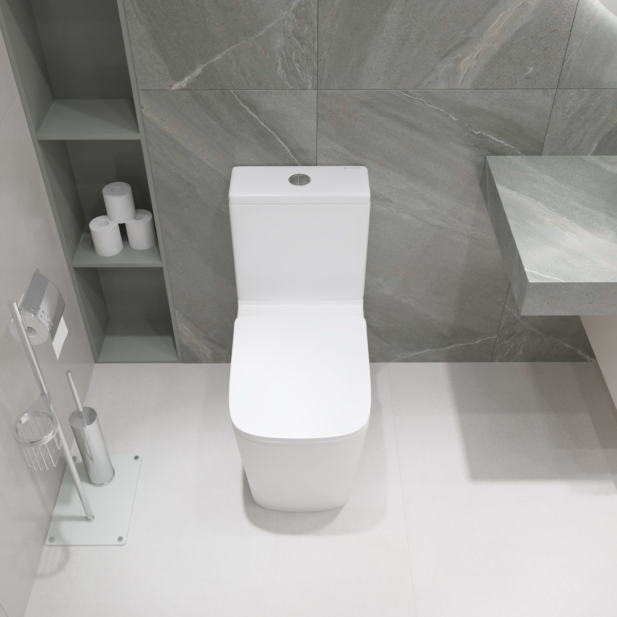 Напольный унитаз Helmken, направление выпуска: Горизонтальное (в стену), 35900002 - купить по ...