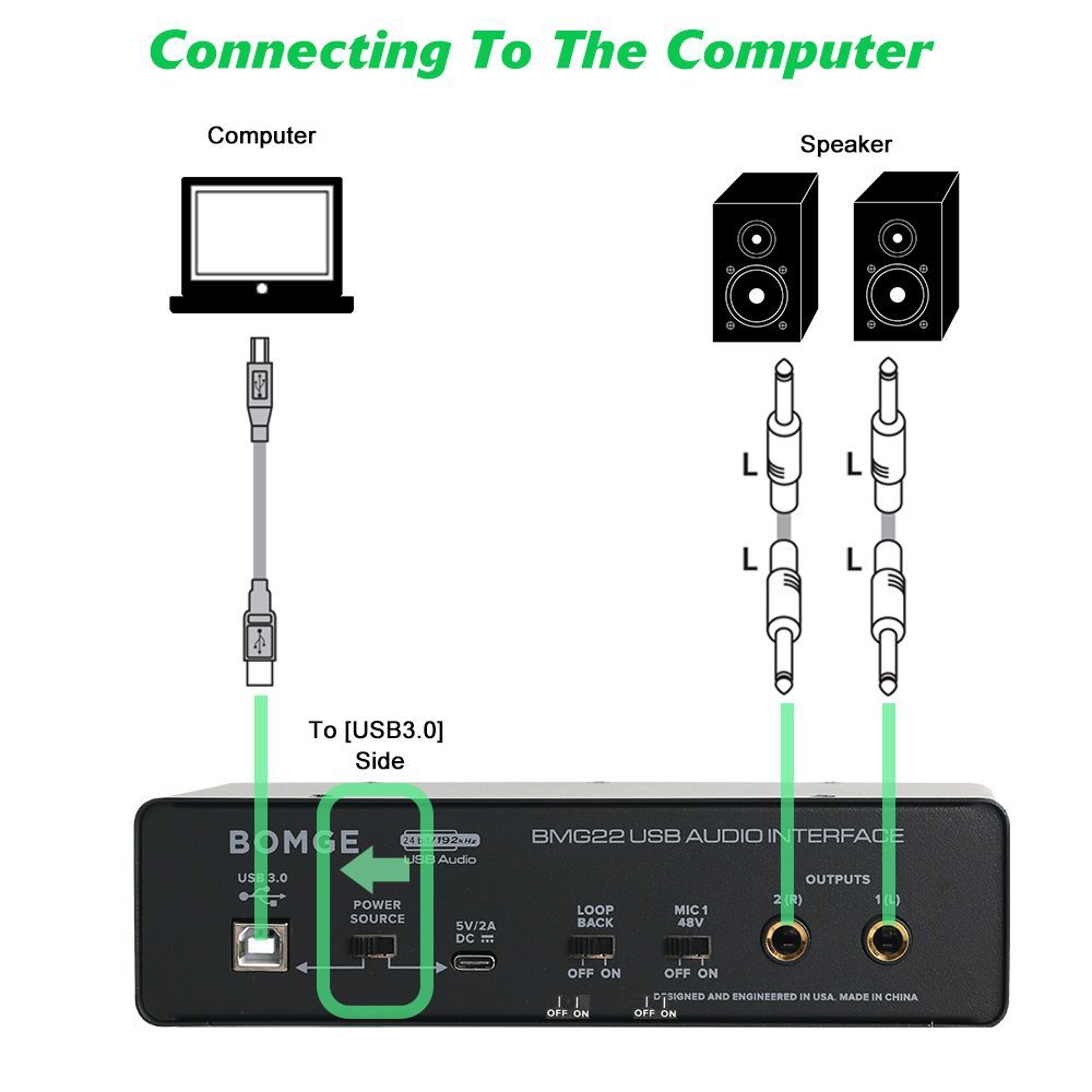 Студийная звуковая карта BOMGE BMG 22 купить по выгодной цене в интернет-магазине OZON (1364779112)