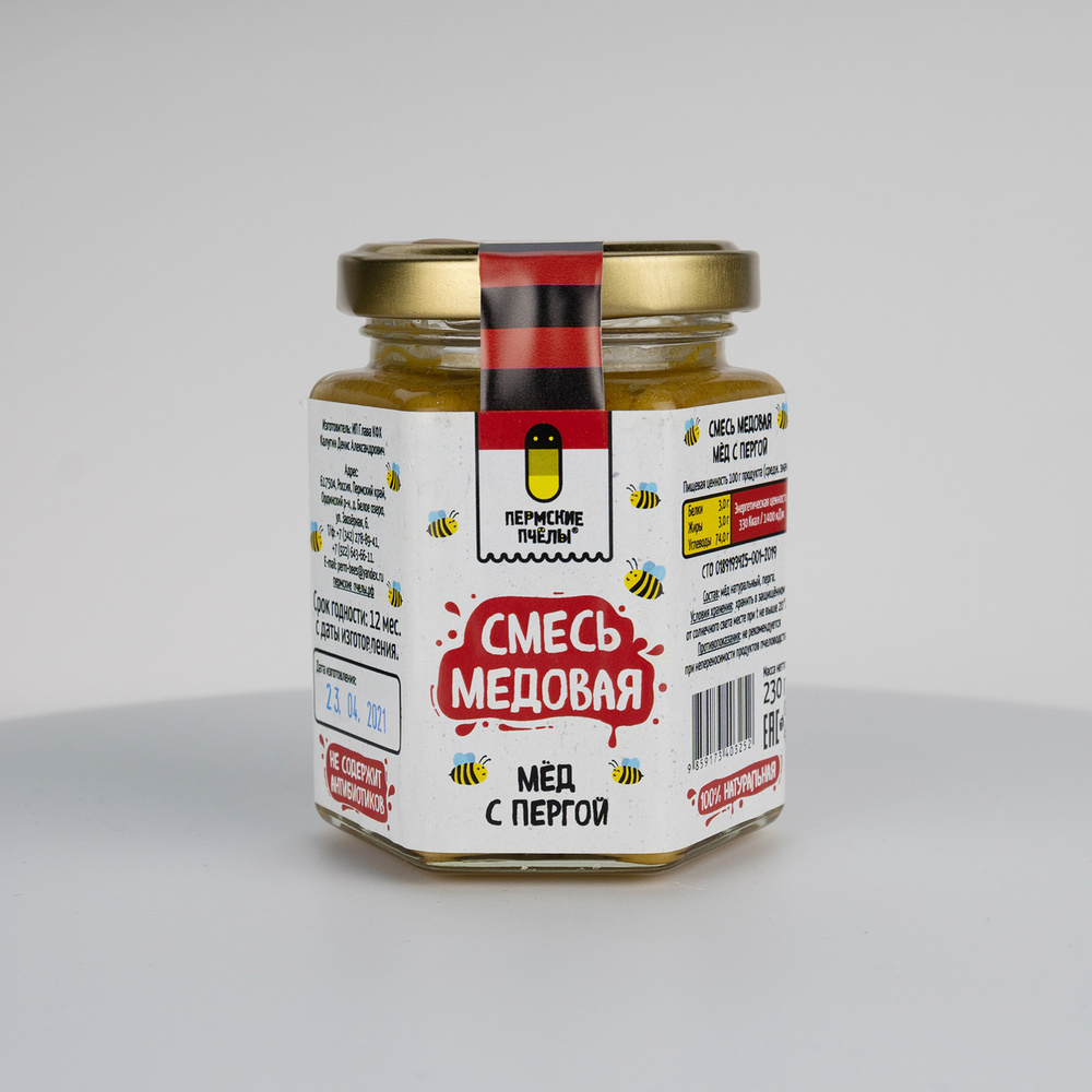 Смесь медовая Мед с пергой 230 г. - купить с доставкой по выгодным ...