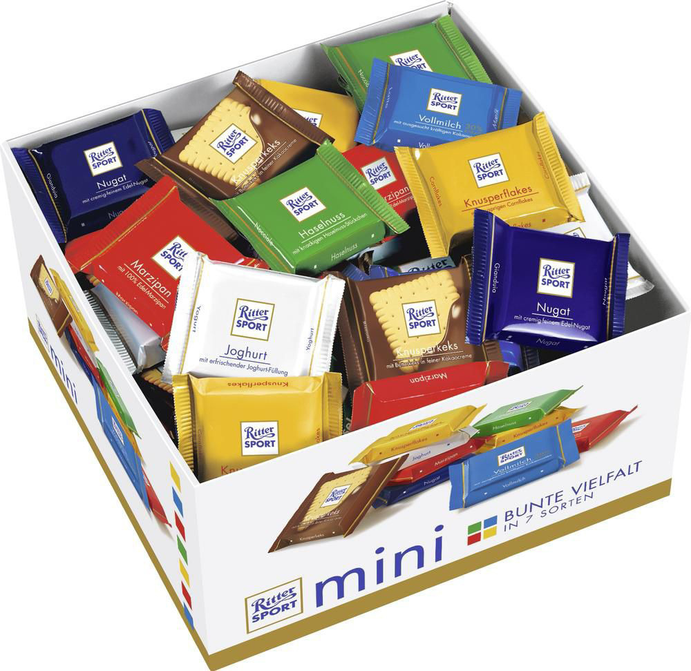 Набор шоколада Ritter Sport Mini ассорти, микс, порционного, 1.4кг ...