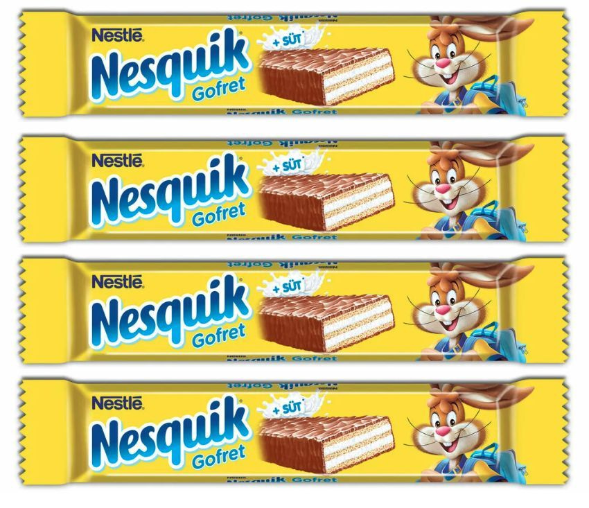 Nestle Nesquik Gofret легендарный батончик из молочного шоколада, вафли ...