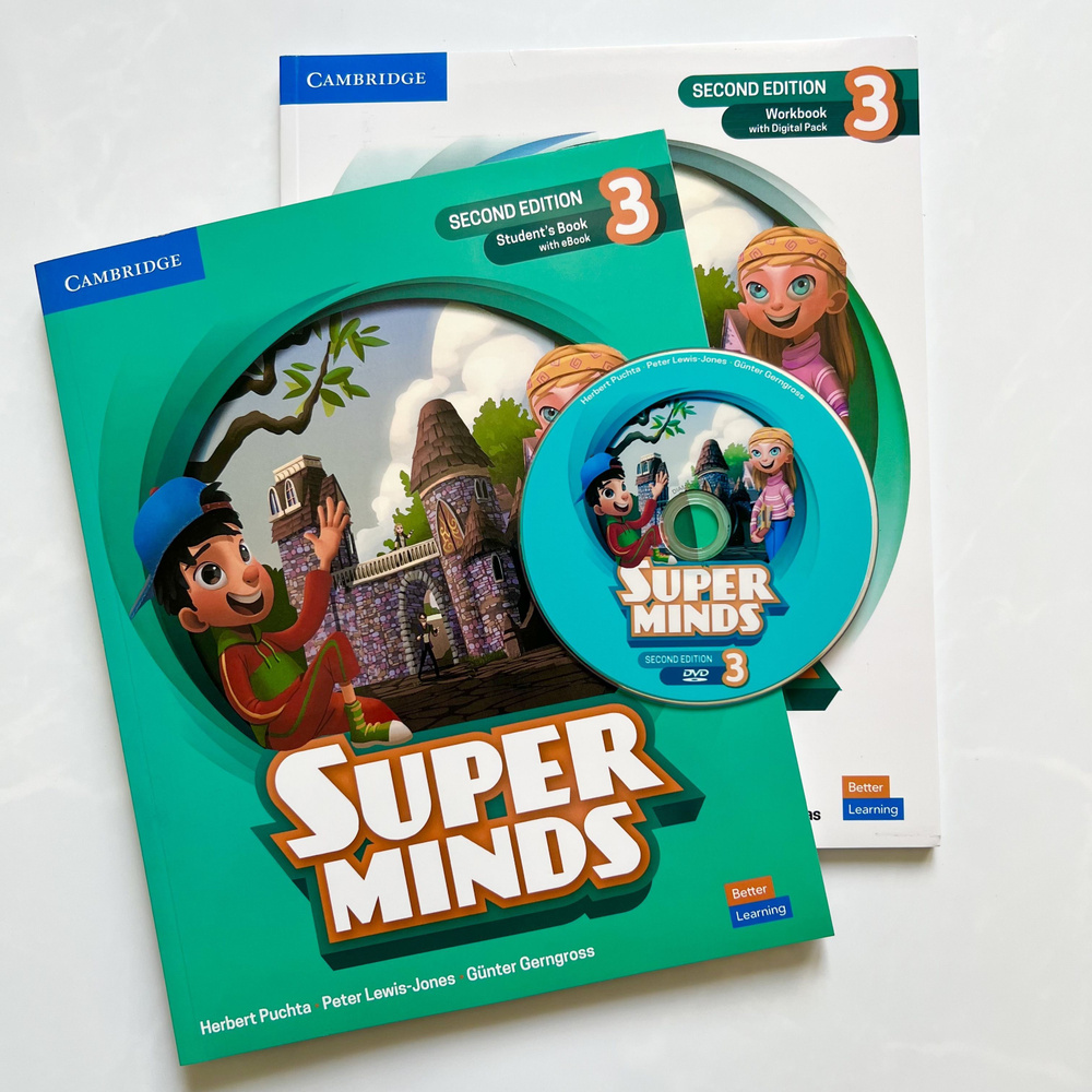 Super Minds 3 Second Edition (Полный комплект) учебник +рабочая тетрадь ...