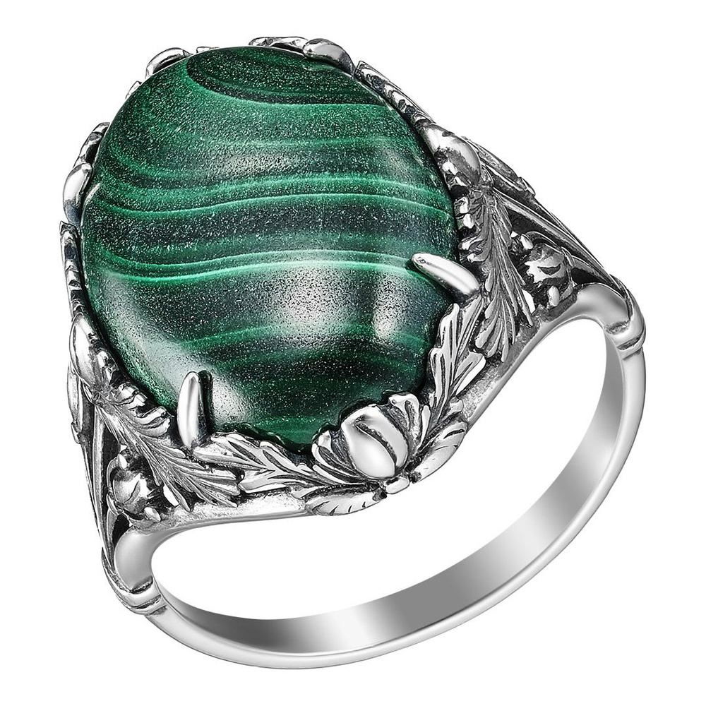 UVI Ювелирочка Кольцо серебряное с Малахитом - купить с доставкой по ...
