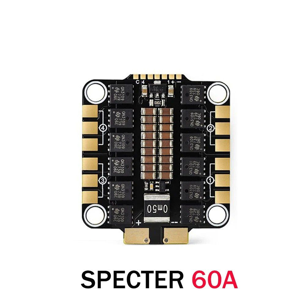 HGLRC SPECTER BLHELI S 60A 4in1 ESC 30X30mm 2-6S для FPV Free DIY - купить с доставкой по ...
