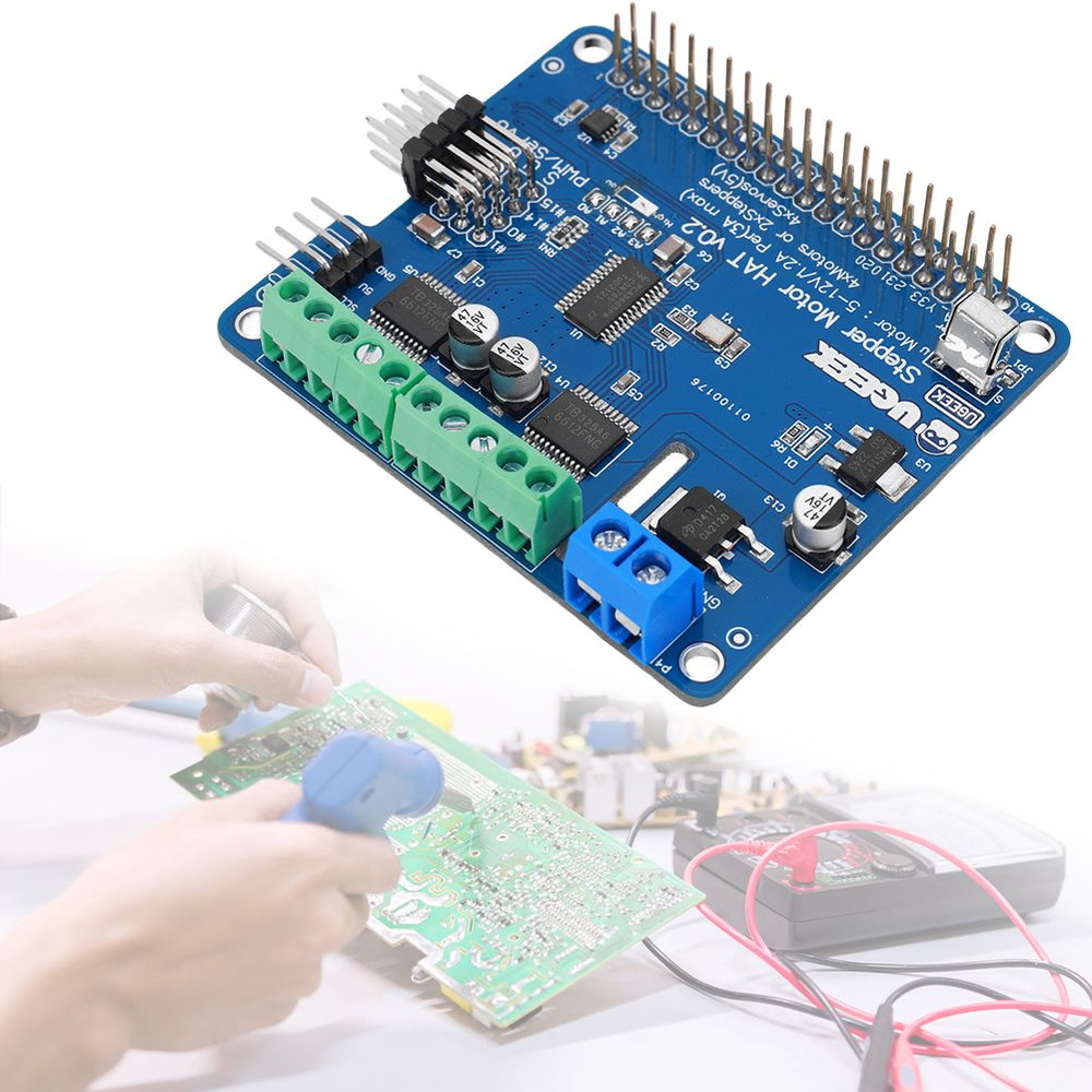 Плата расширения робота модуль платы сервопривода V2 5 В 12 В для Raspberry Pi 4b 3b купить с