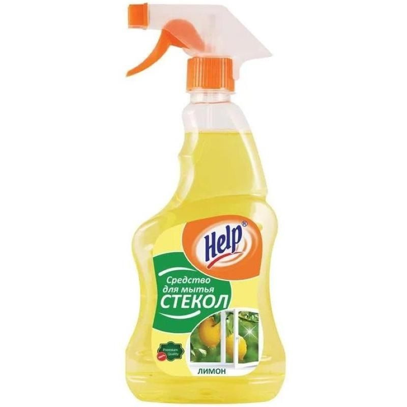 Средство для мытья стекол и зеркал Help, флакон с распылителем, 500мл ...