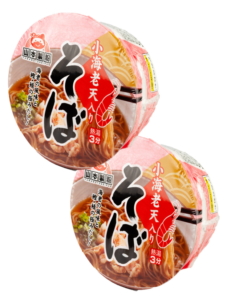 Лапша быстрого приготовления Yamamoto Seifun Соба с креветками японская ...