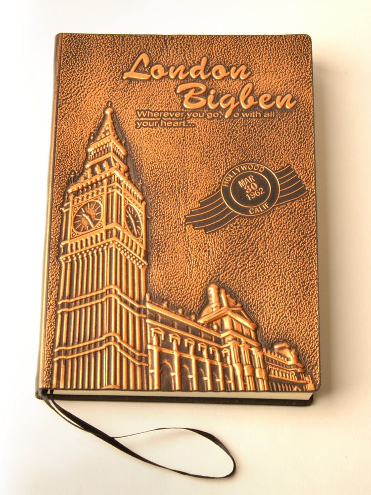 Подарочный блокнот "ЛОНДОН" в ретро стиле с трёхмерным тиснением ...