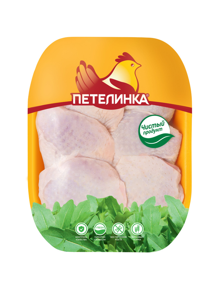Бедро куриное с кожей без хребта Петелинка, охлажденное, 0,8-0,9 кг ...