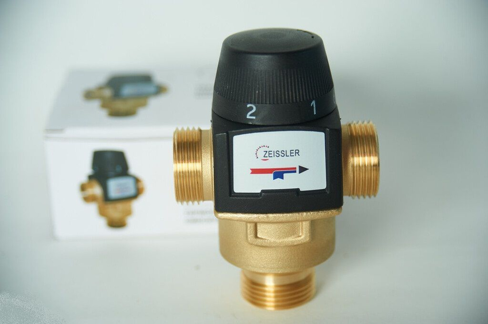 Термостатический смесительный клапан Zeissler 1" 20-55С Kvs4.5 - купить в интернет-магазине OZON ...